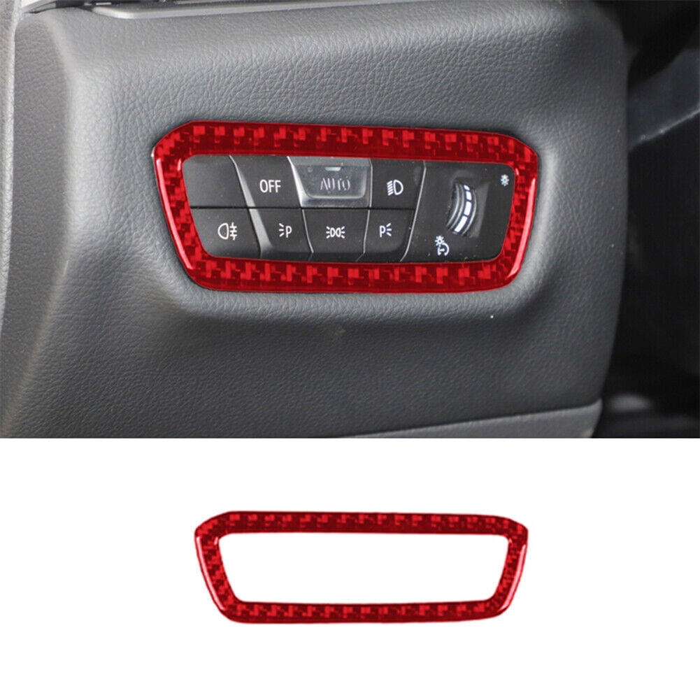 Soft Carbon Fiber Car Interior Decor Kits Red Carbon Fiber Interior ...