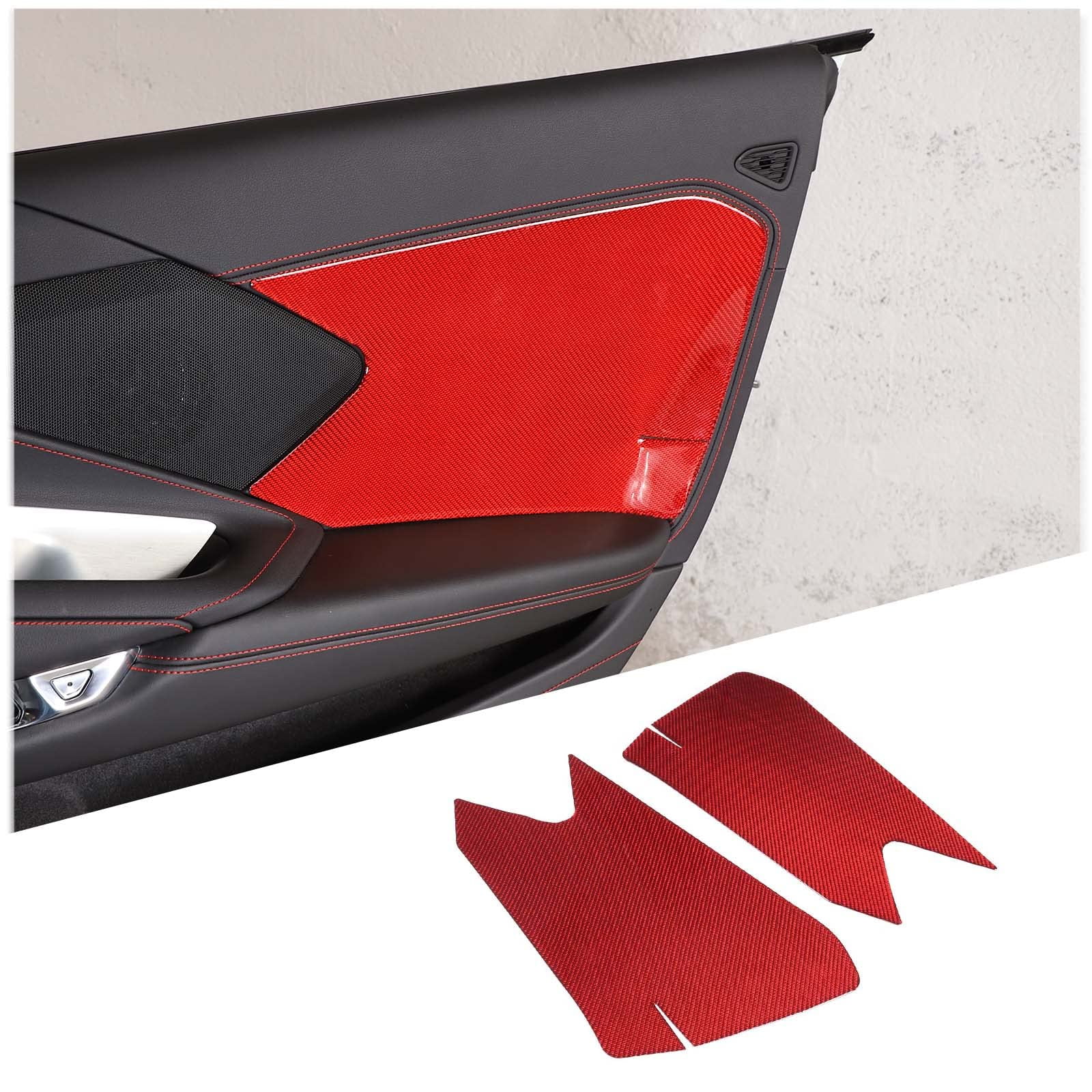 Soft Carbon Fiber Car Interior Door Panel Trim Sticker Compatible with ...