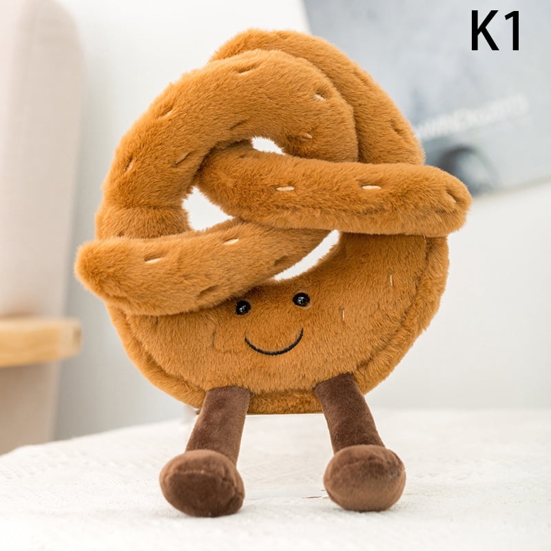Soft Cartoon Pretzel Crossant Toast Bread Doll Plush Toy Stuffed ...