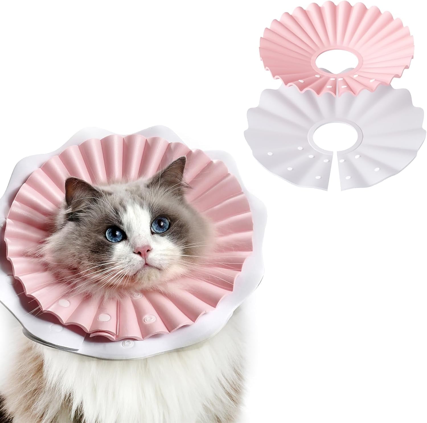 Soft Cat Cone Collar for Cats – Adjustable Lightweight Recovery E ...