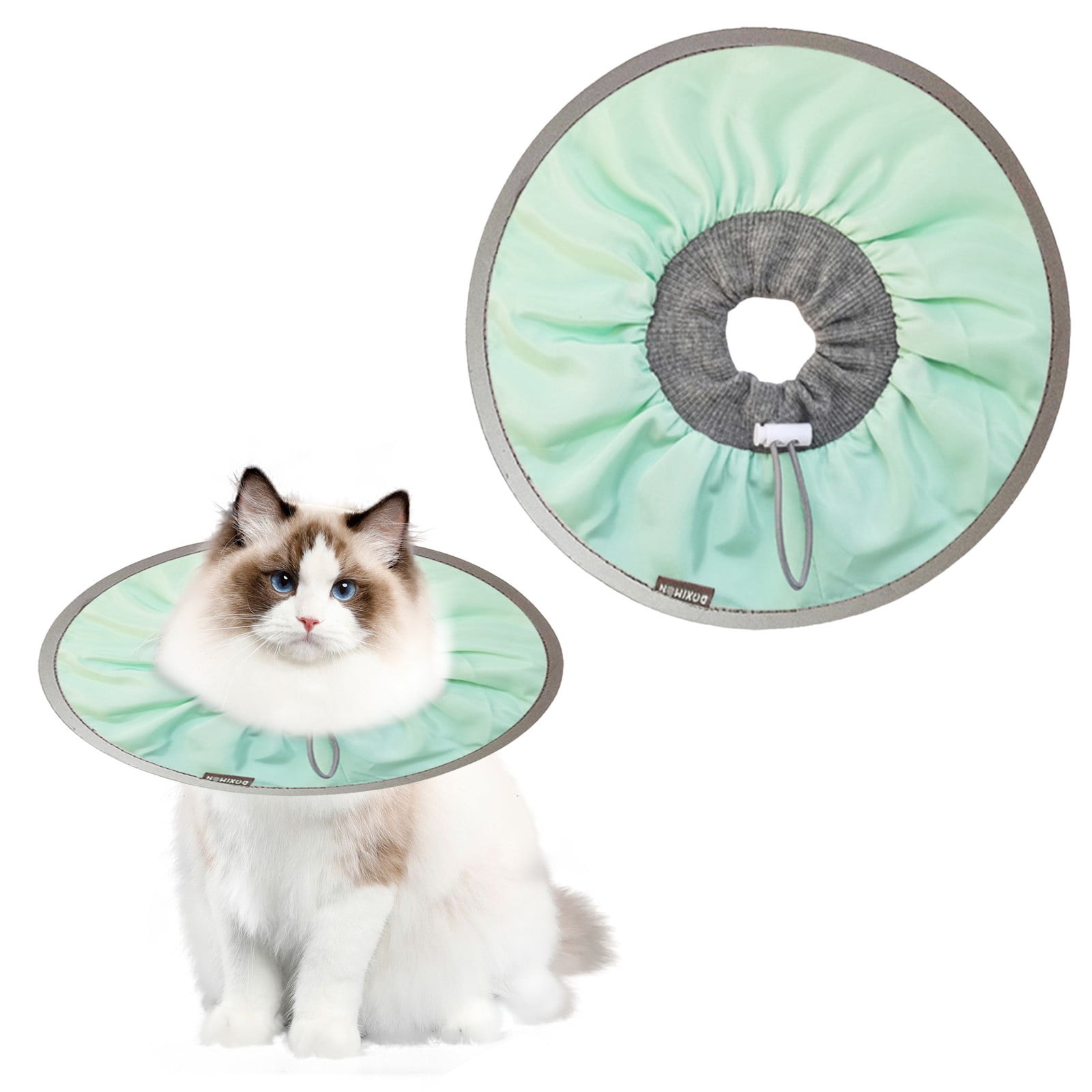 Soft Cat Recovery Collar Cat Cone E Collar Silk Fabric Elizabethan ...