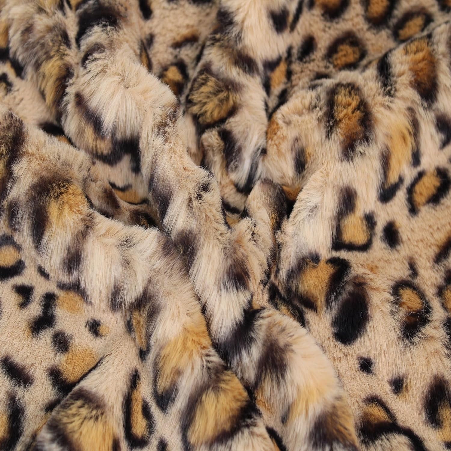 Soft Cheetah Print Faux Fur Fabric by the Half Yard - Short Pile for ...