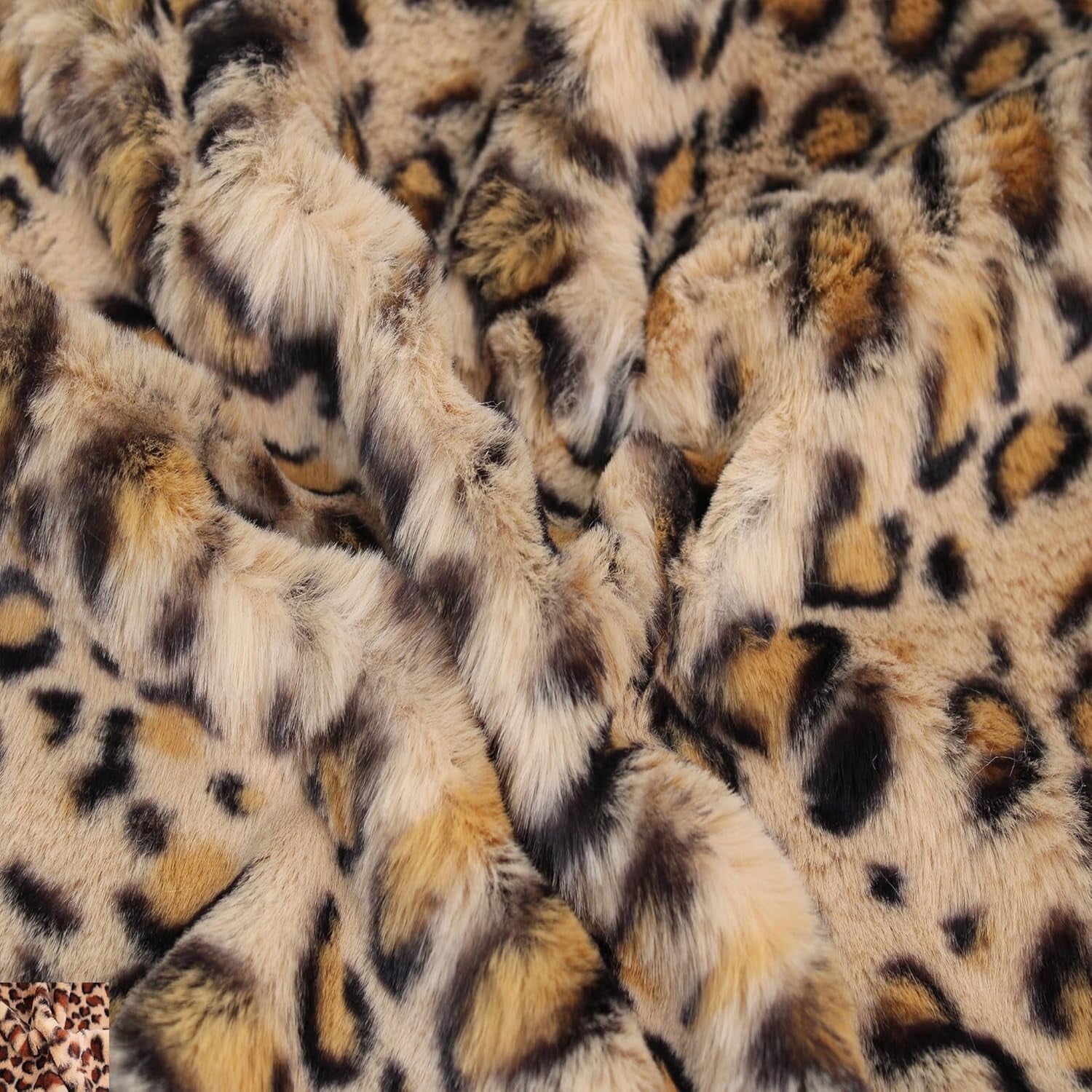 Soft Cheetah Print Faux Fur Fabric by The Yard - Short Pile for Sewing ...