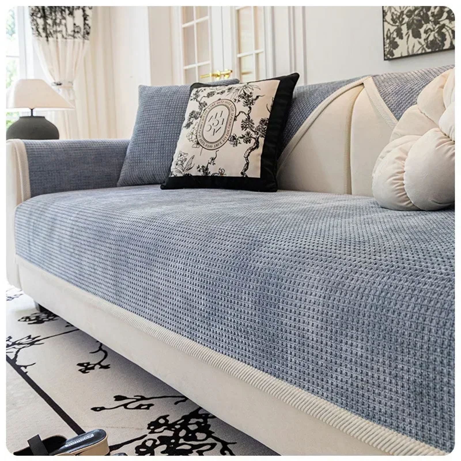 Soft Chenille Sofa Covers All-season Universal Sofa Mat Non-Slip Sofas ...