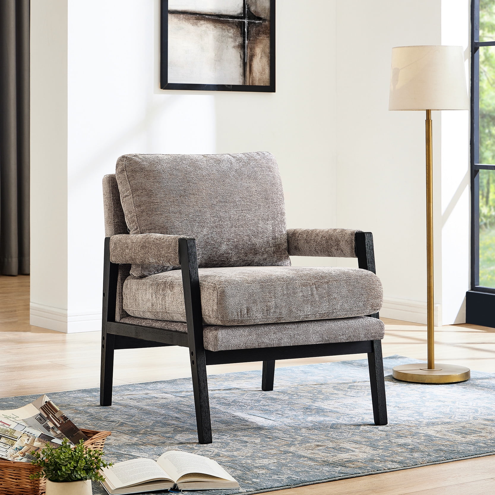 Soft Chenille, Stable Rubberwood Frame / Quality Seating for Indoor ...