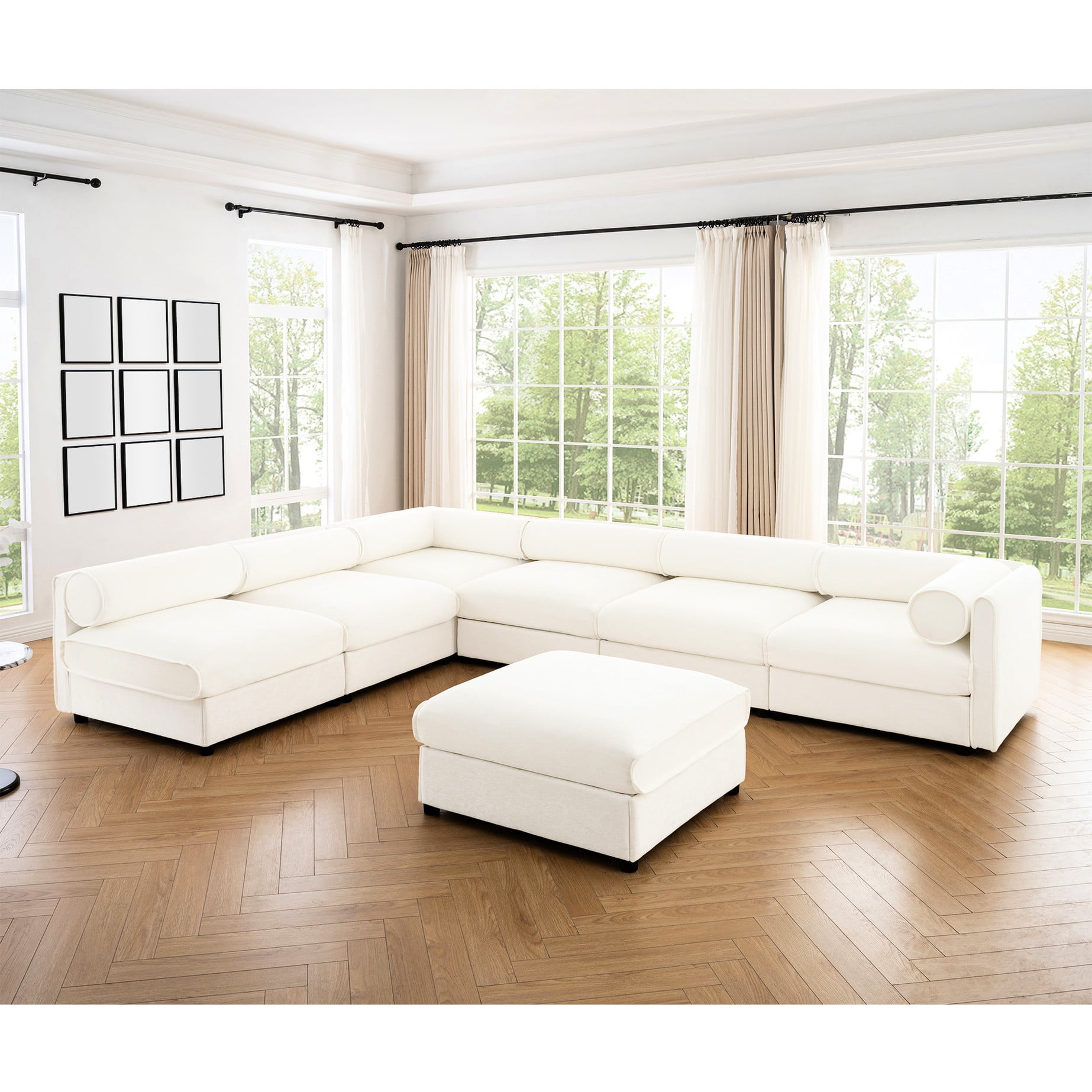 Soft Chenille Upholstery - Modular Customization Freedom - Small Living ...