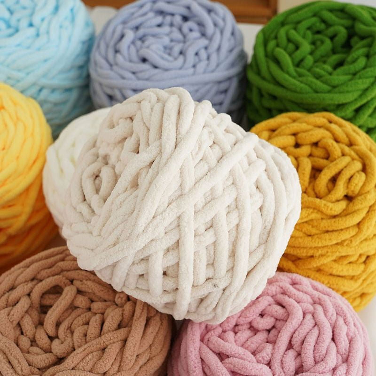 Soft Chenille Yarn Velvet Yarn for Crocheting,Fluffy Yarn for Knitting ...