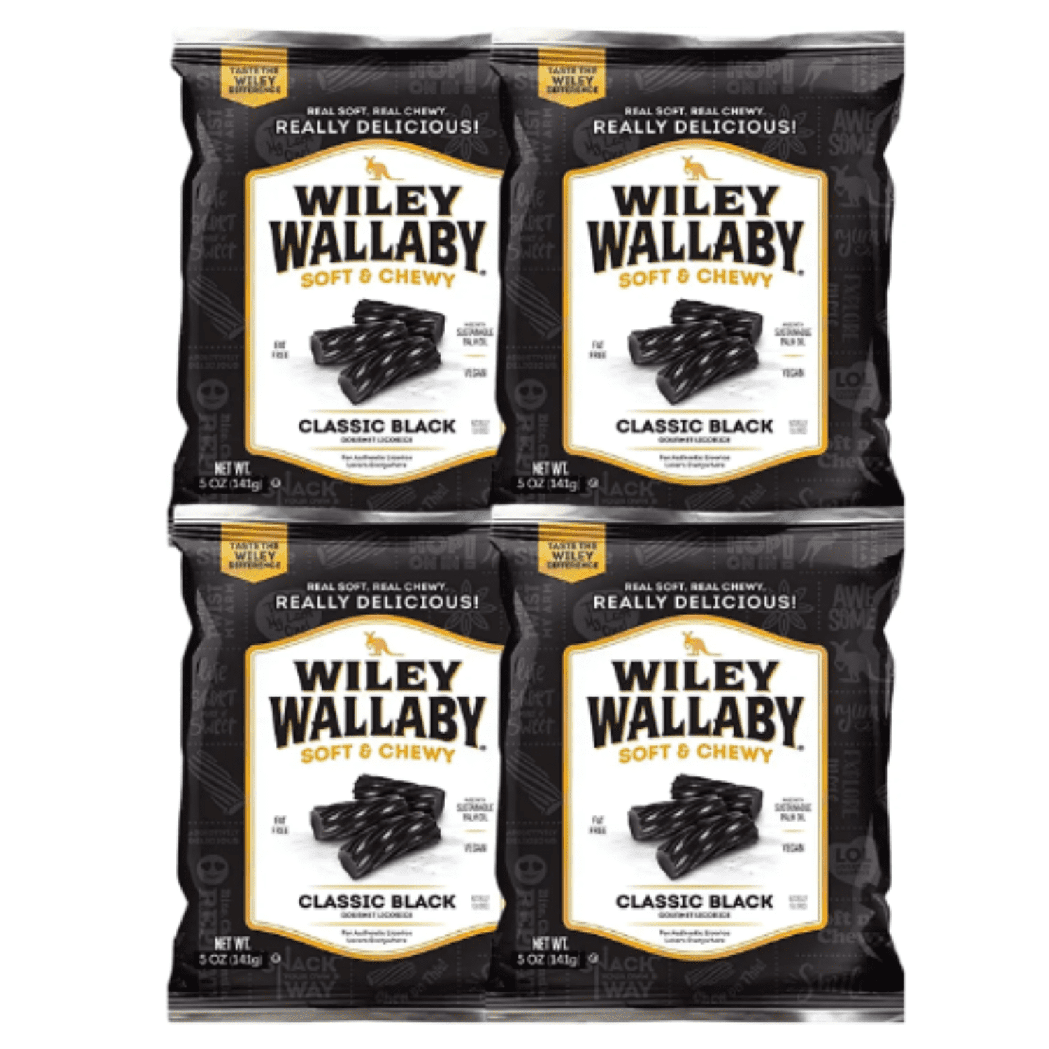Soft and Chewy Classic Black Licorice Candy Twists, Vegan, 5oz - Pack ...