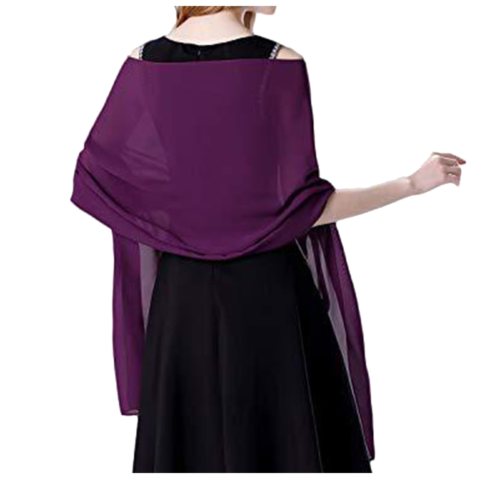 Soft Chiffon Scarve Shawls Wraps For Dresses Women Accessories Sequin ...