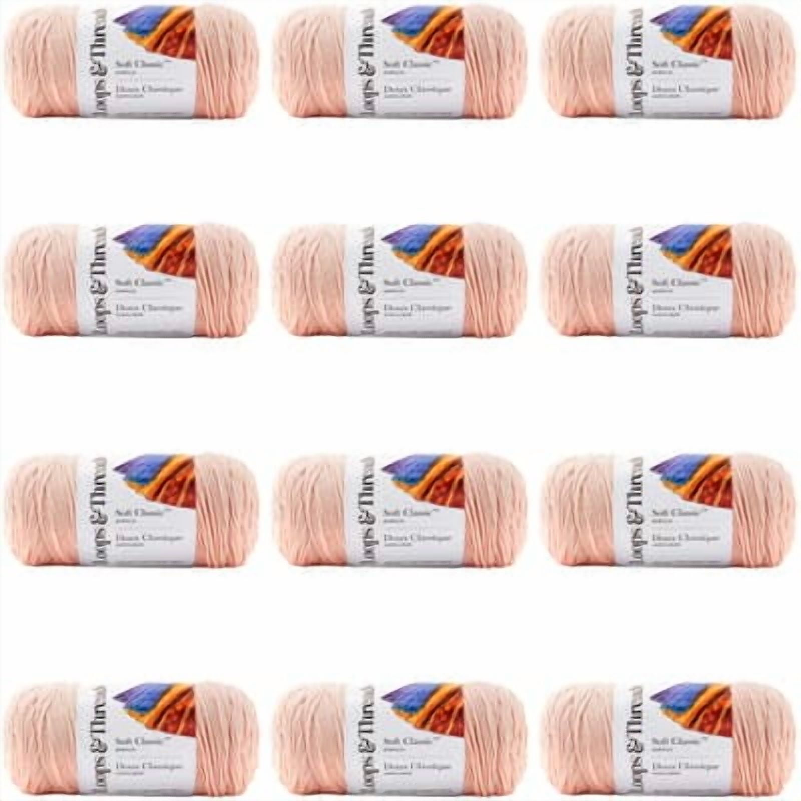 Loops & Threads Soft Classic Solid Yarn - Solid Color Yarn for Knitting ...