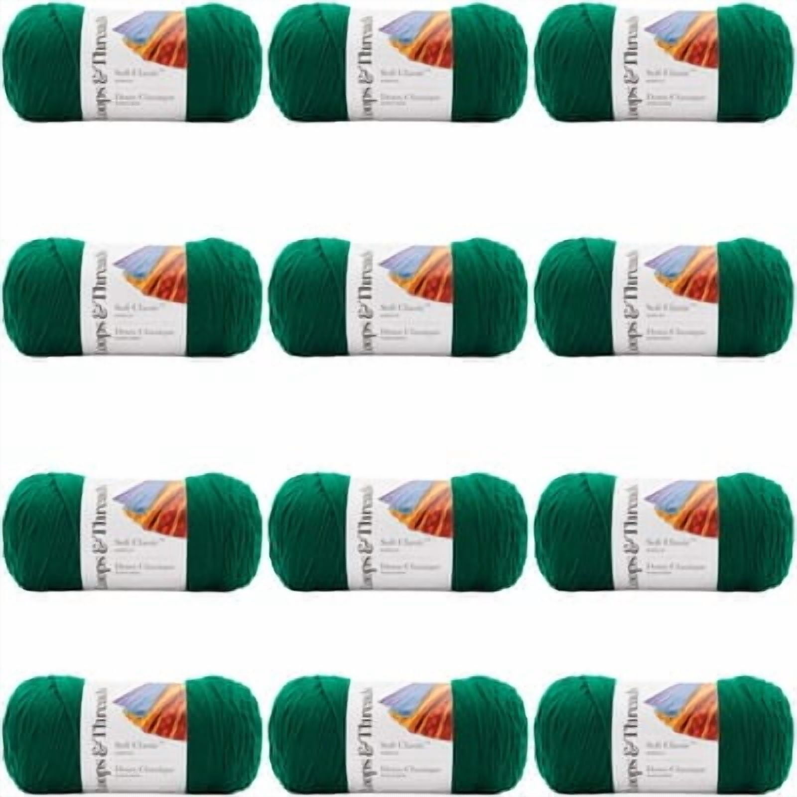 Loops & Threads Soft Classic Solid Yarn - Solid Color Yarn for Knitting ...