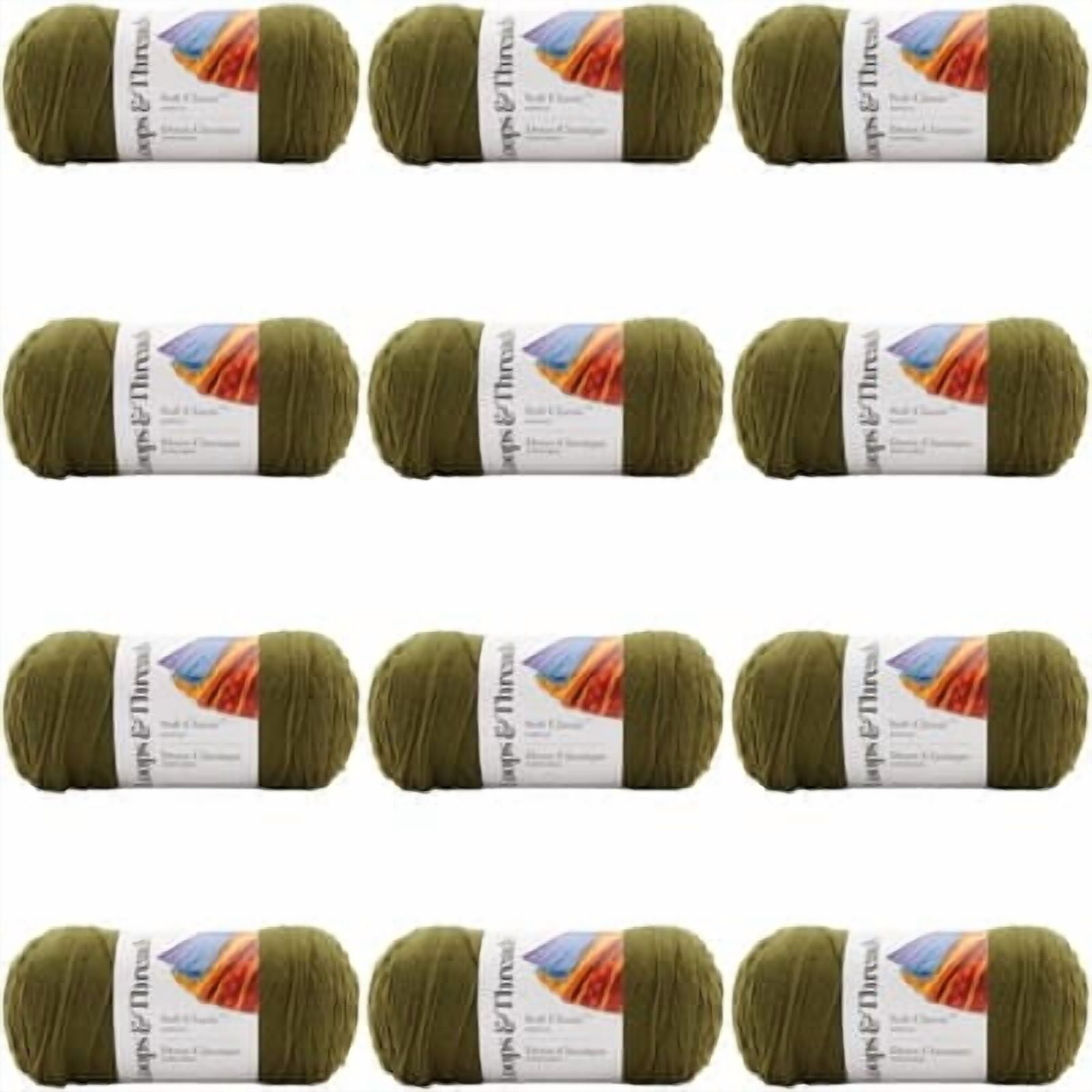 Loops & Threads Soft Classic Yarn, Leaf Green - Knitting, Crochet ...