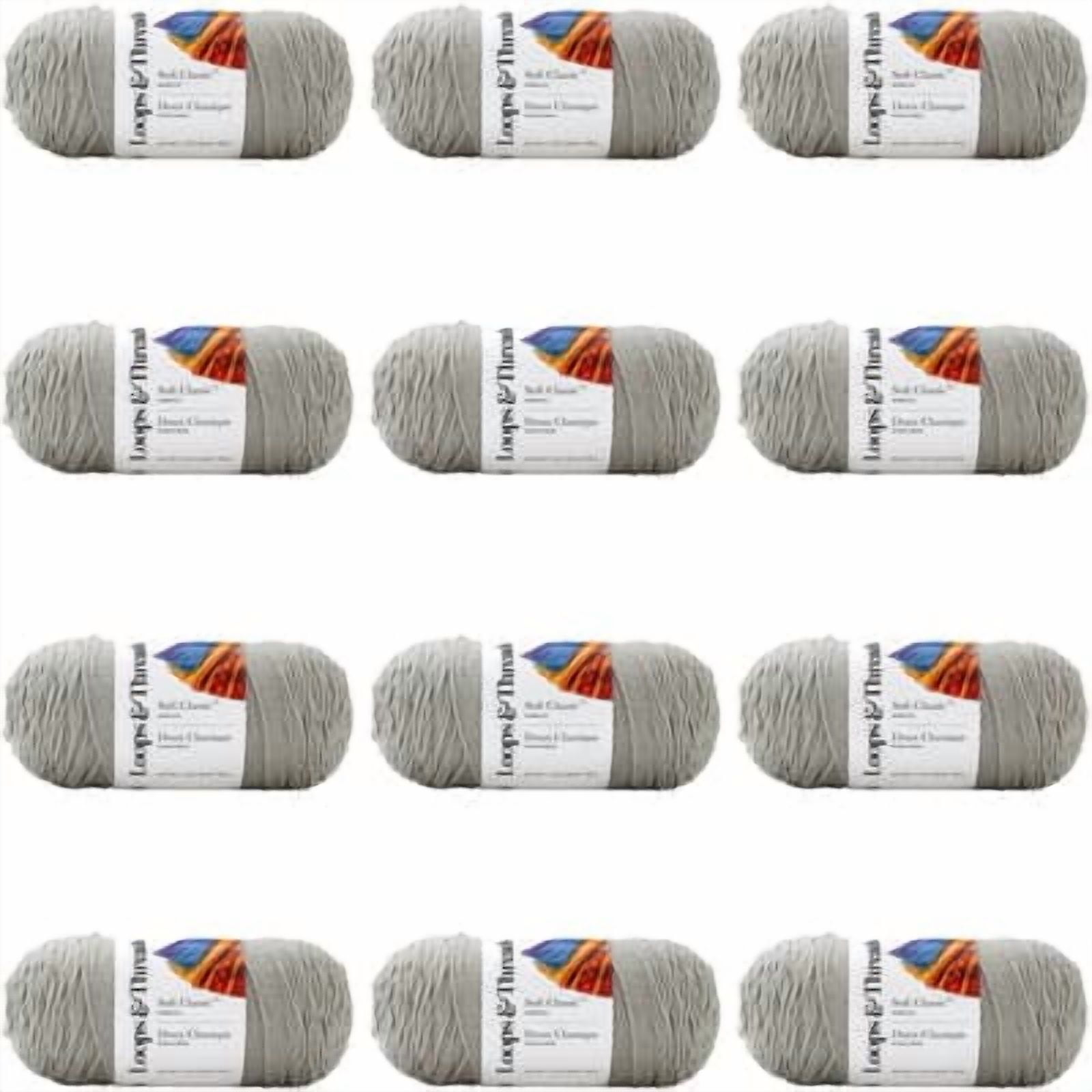 Loops & Threads Soft Classic Solid Yarn - Solid Color Yarn for Knitting ...