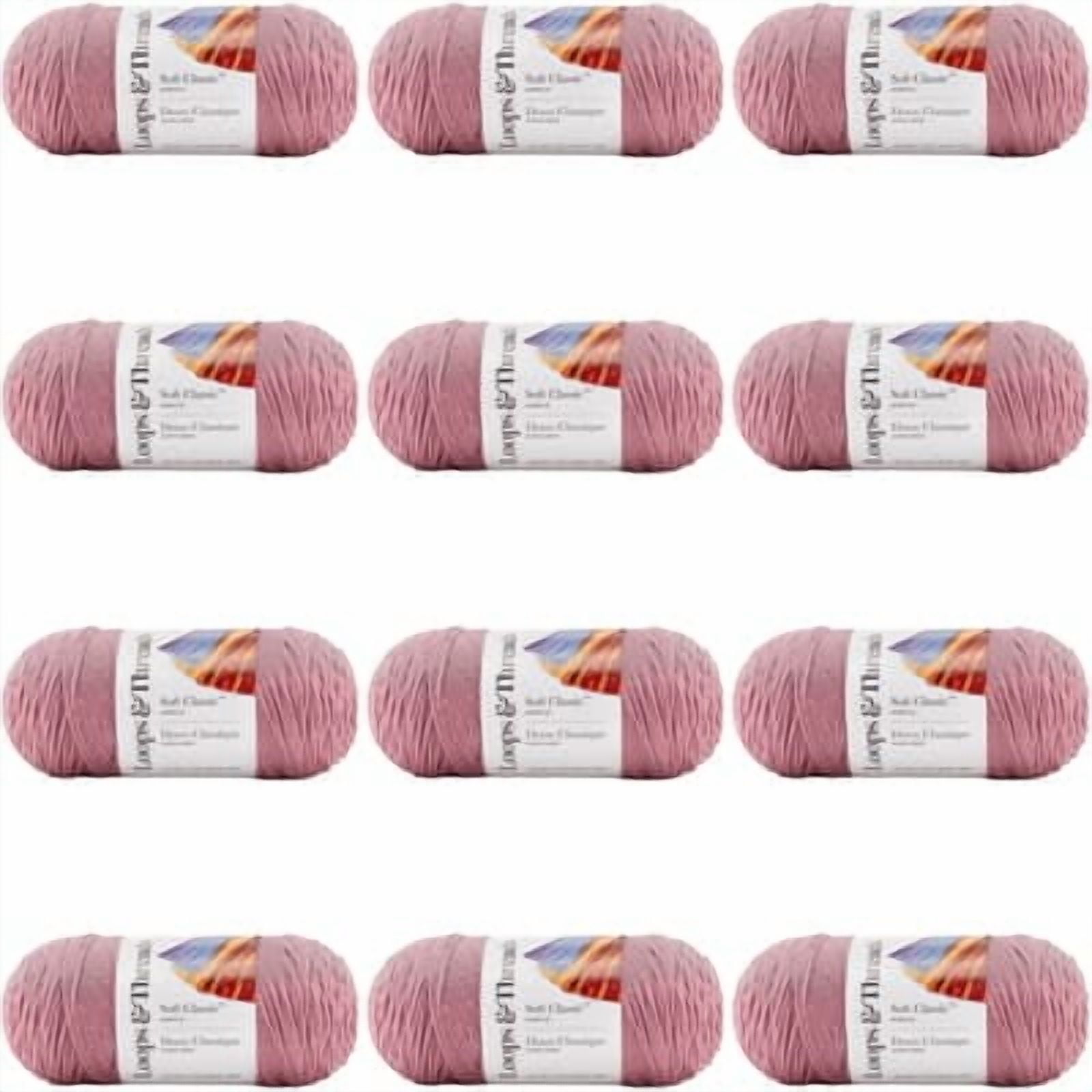 Loops & Threads Soft Classic Solid Yarn - Solid Color Yarn for Knitting ...