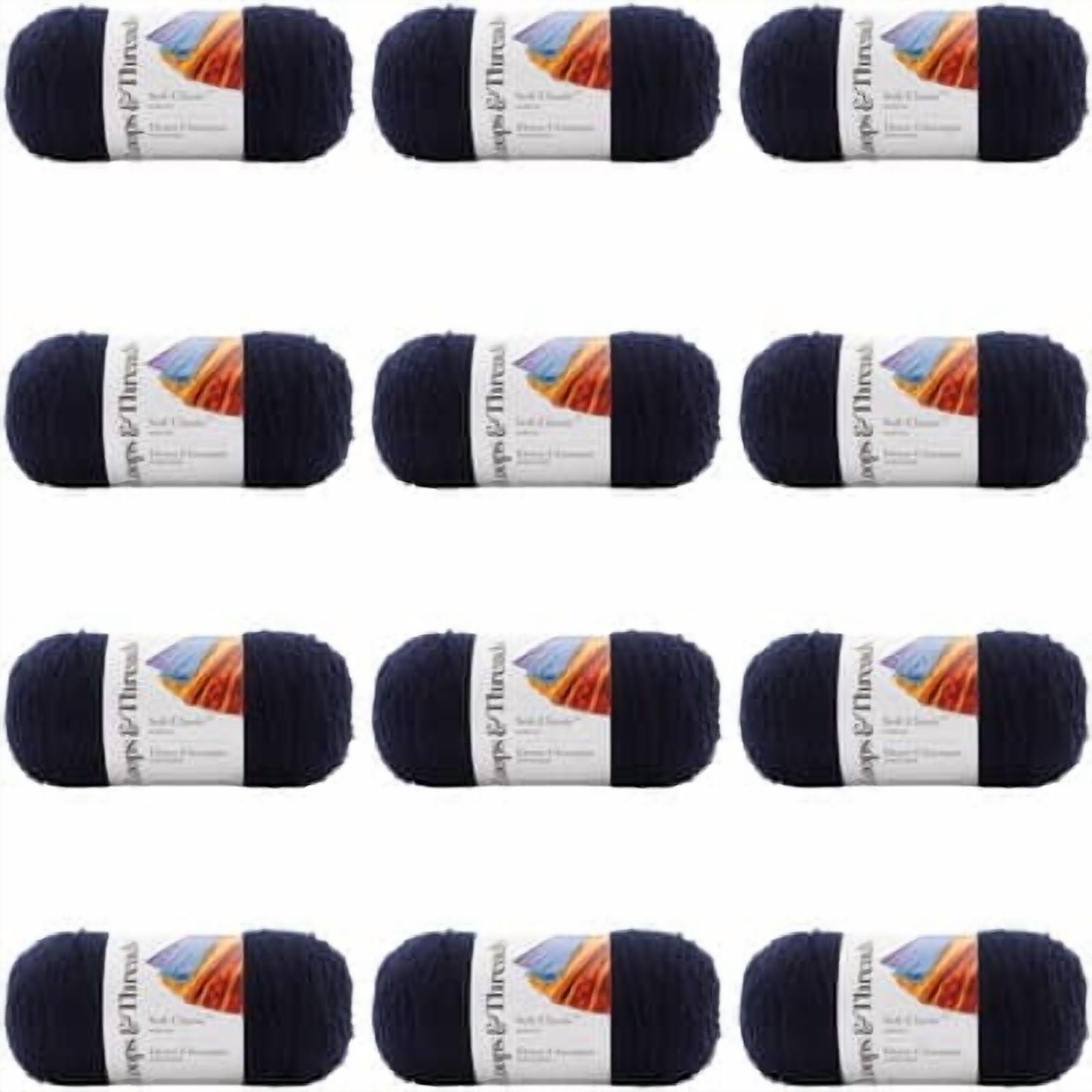 Loops & Threads Soft Classic Solid Yarn - Solid Color Yarn for Knitting ...