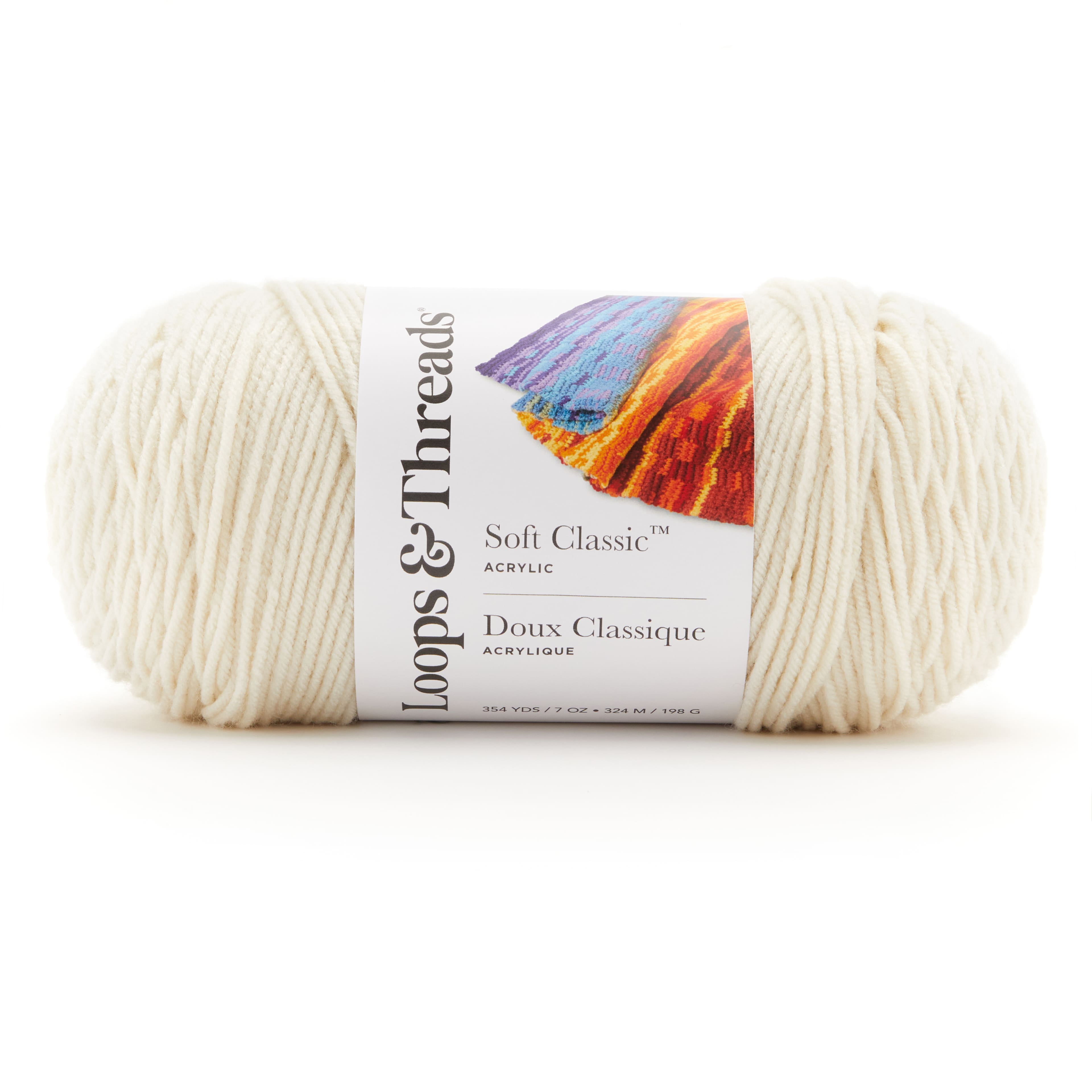 Lion Brand Yarn Color Theory Ivory Medium Acrylic Off-White Yarn 3 Pack ...