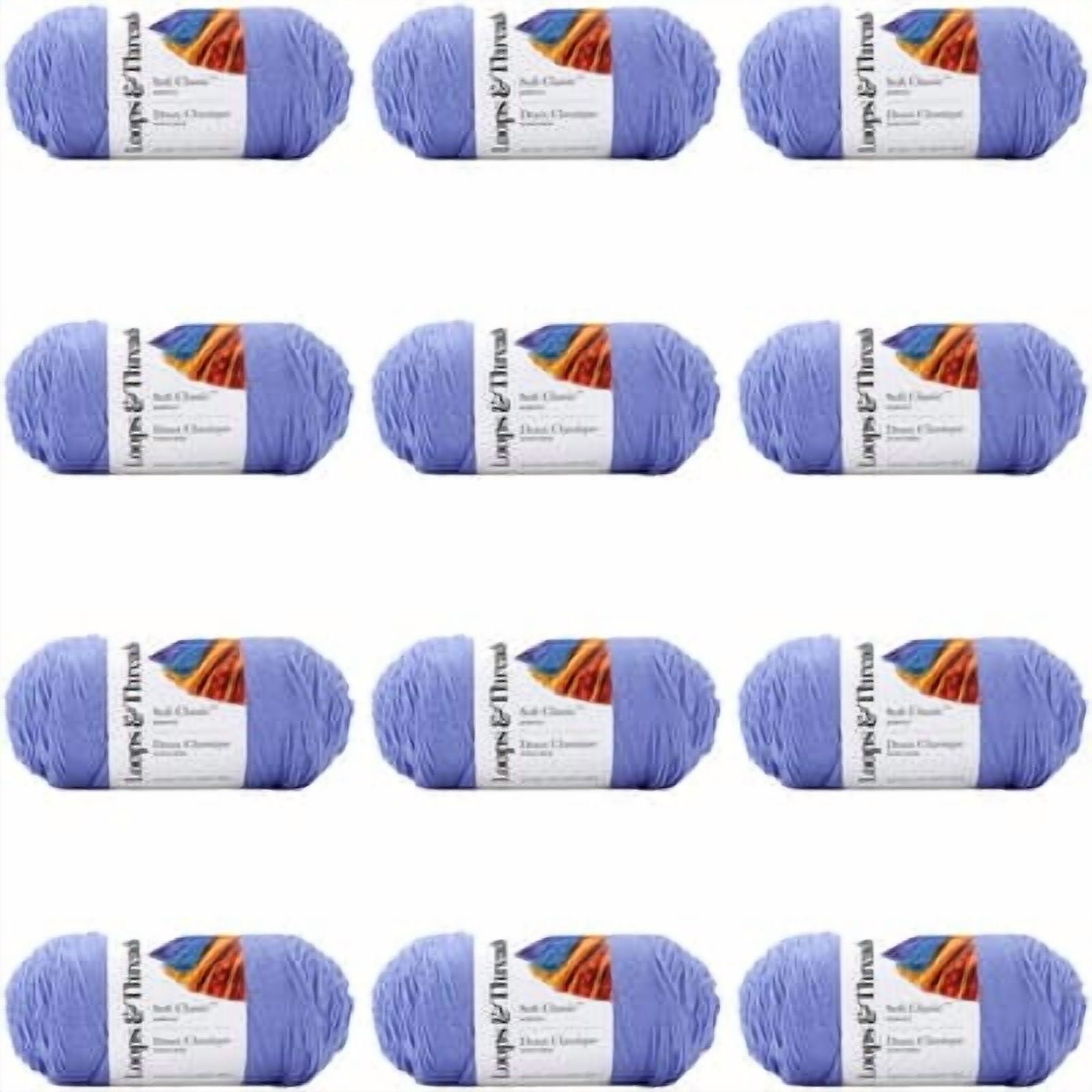 Loops & Threads Soft Classic Solid Yarn - Solid Color Yarn for Knitting ...