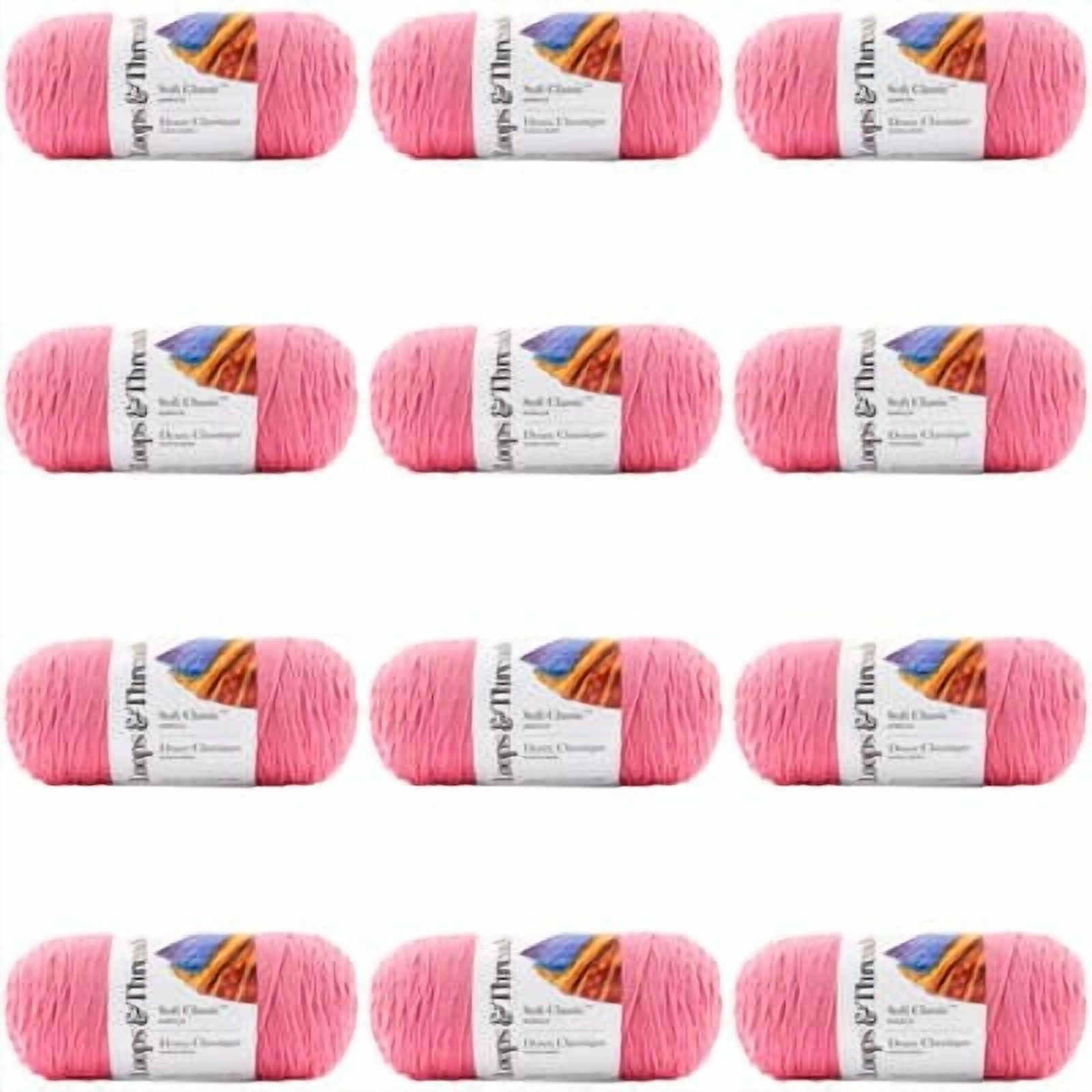 Loops & Threads Soft Classic Solid Yarn - Solid Color Yarn for Knitting ...