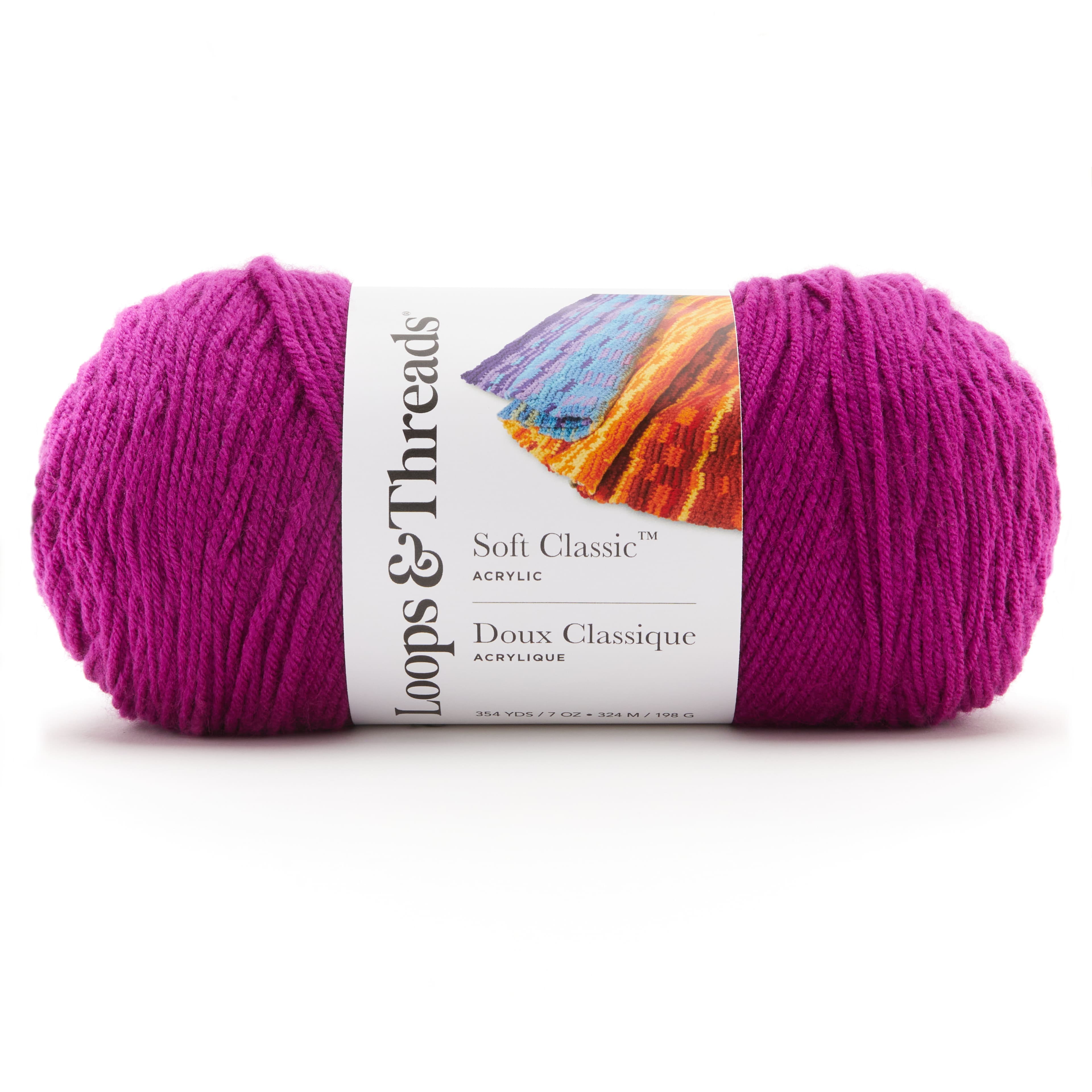 Soft Classic Solid Yarn by Loops & Threads - Solid Color Yarn for ...