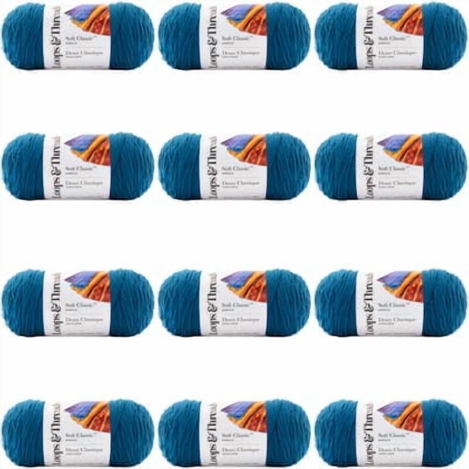 Loops & Threads Soft Classic Solid Yarn - Solid Color Yarn for Knitting ...