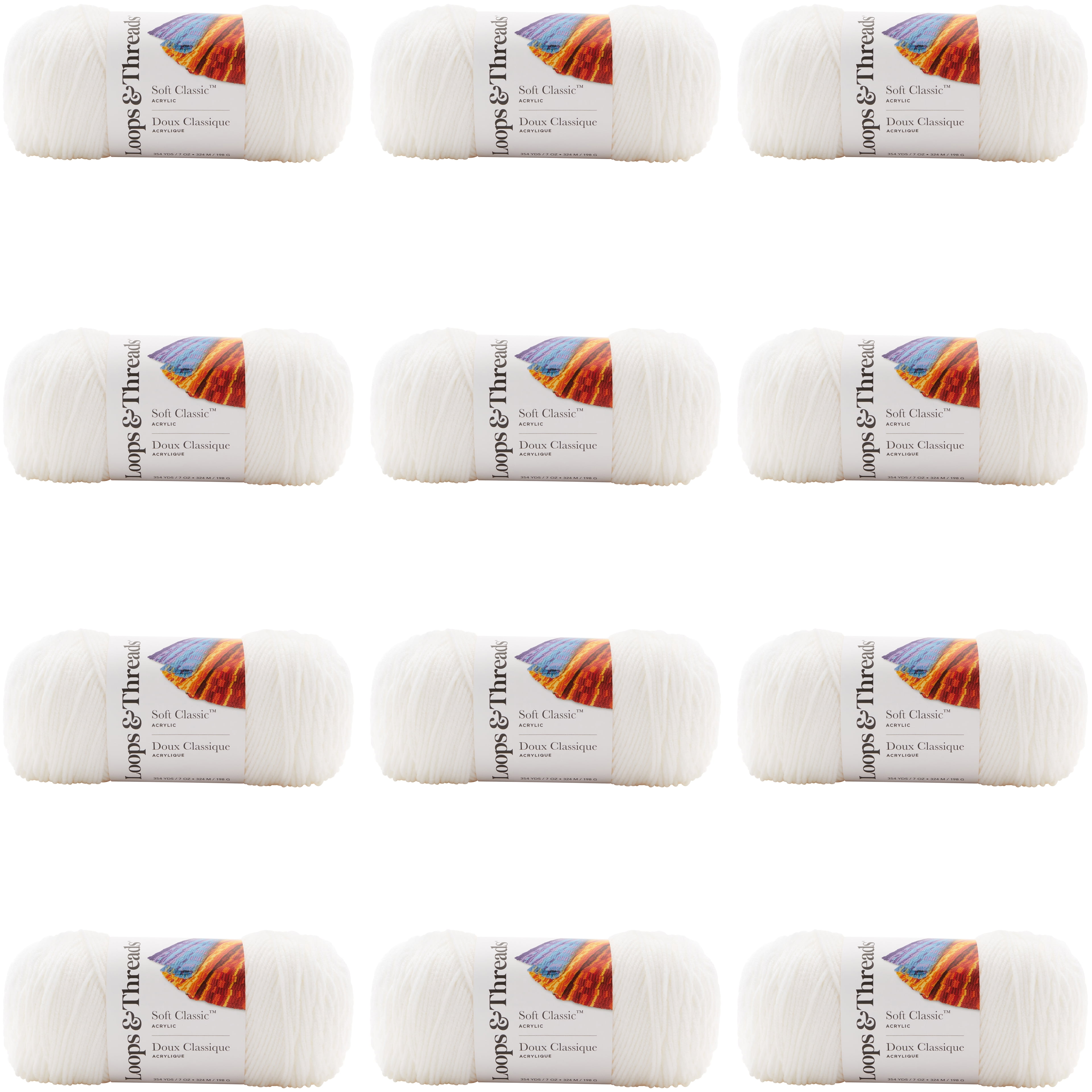 Loops & Threads Soft Classic Solid Yarn - Knitting, Crochet, Weaving ...