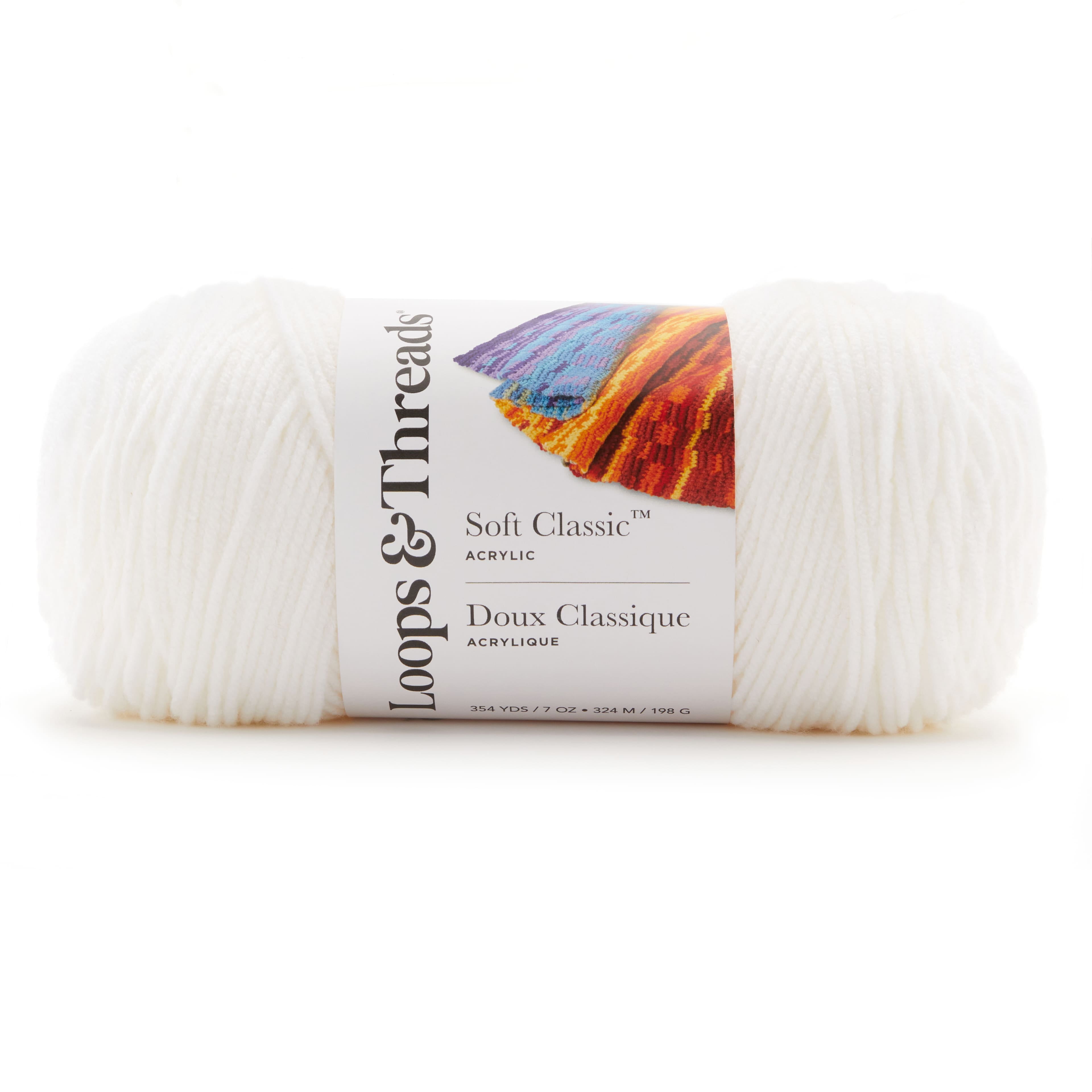 Soft Classic Solid Yarn by Loops & Threads - Solid Color Yarn for ...