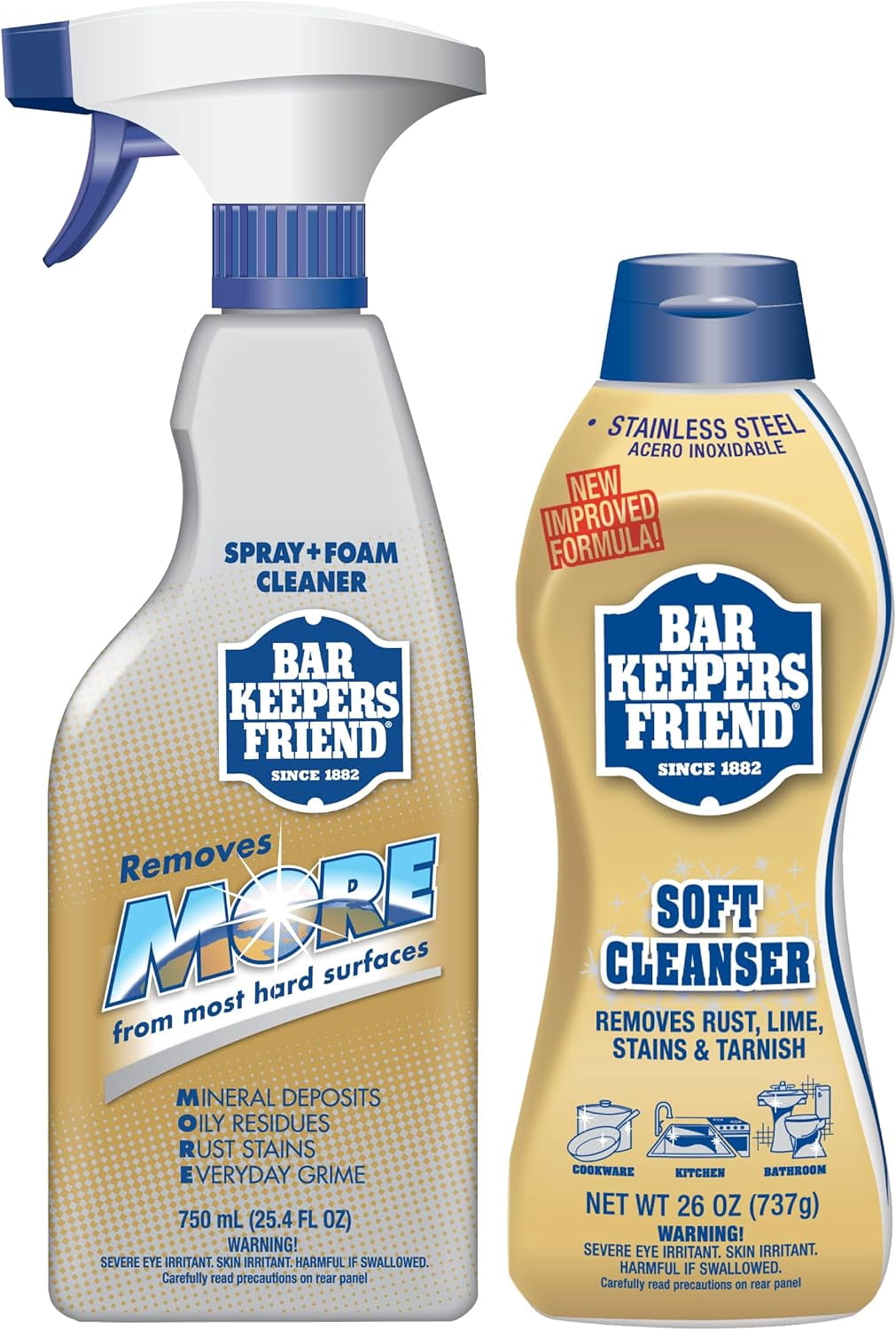 Soft Cleanser (26 oz) MORE Spray + Foam (25.4 oz) Multipurpose Cleaner ...