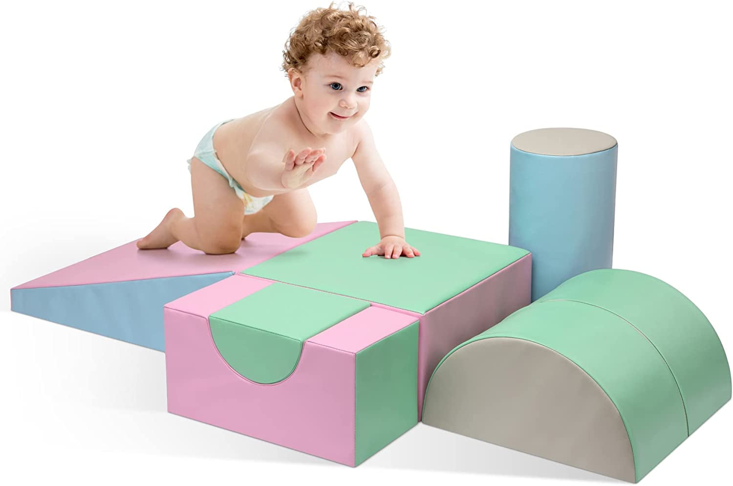 Soft Climb and Crawl Activity Play Set，Soft Play Climbing for Toddlers and Infants,Playtime and ...