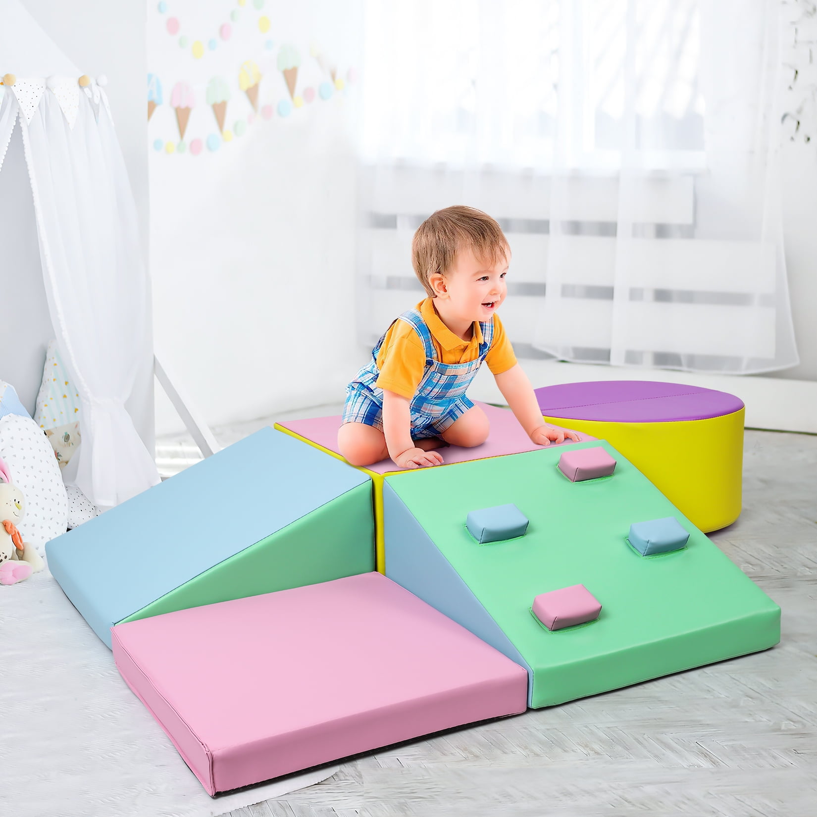 Tzou Foam Climbing Blocks, Soft and Safe Playset for Crawling, Toddlers ...