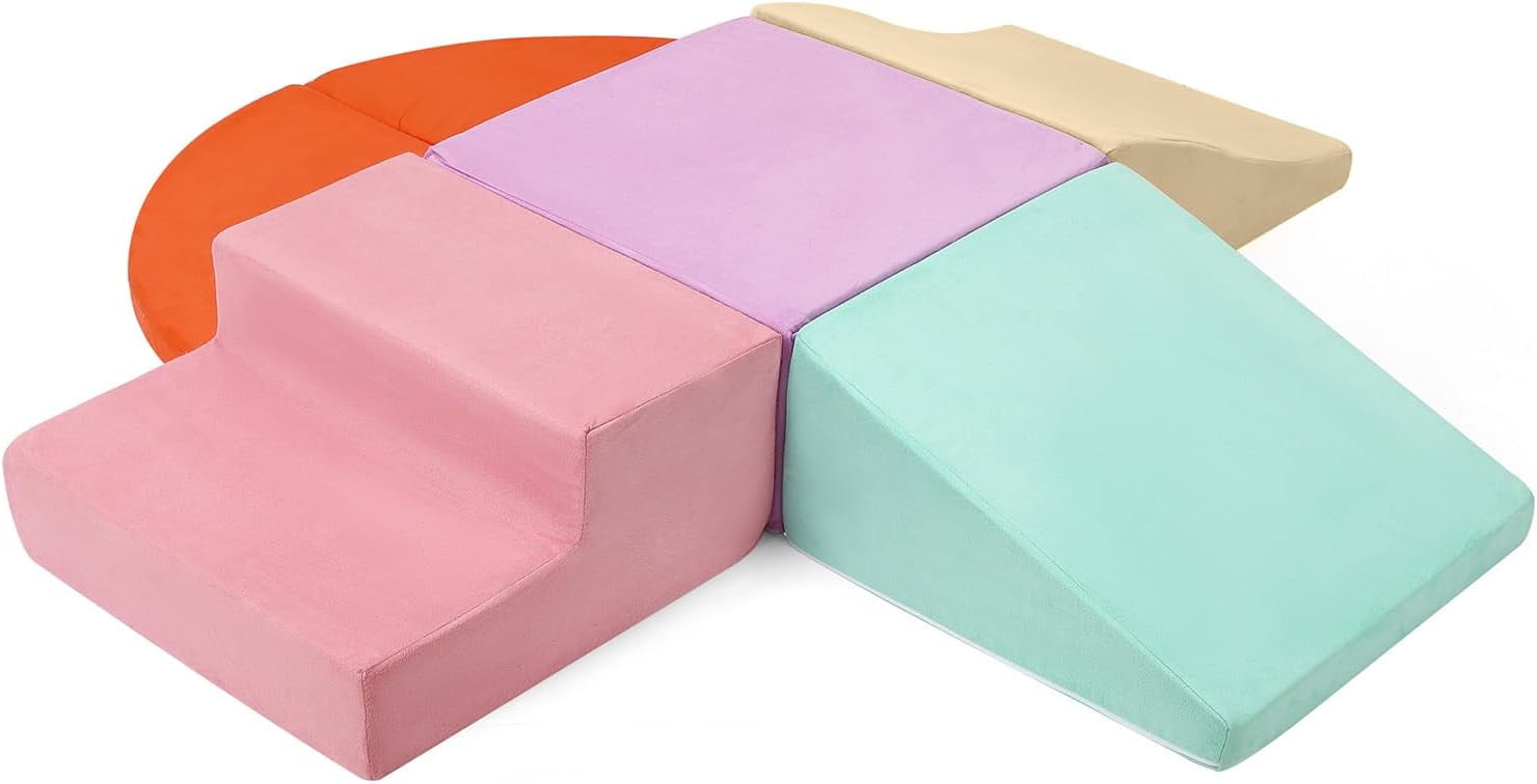 Soft Climbing Indoor Set for Toddlers - 6PCS Foam Climbing Blocks for ...