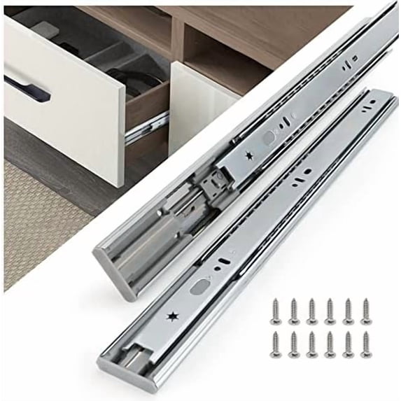Soft Close Drawer Slides Heavy Duty 18 Inch 6 Pairs - 18 in Full ...