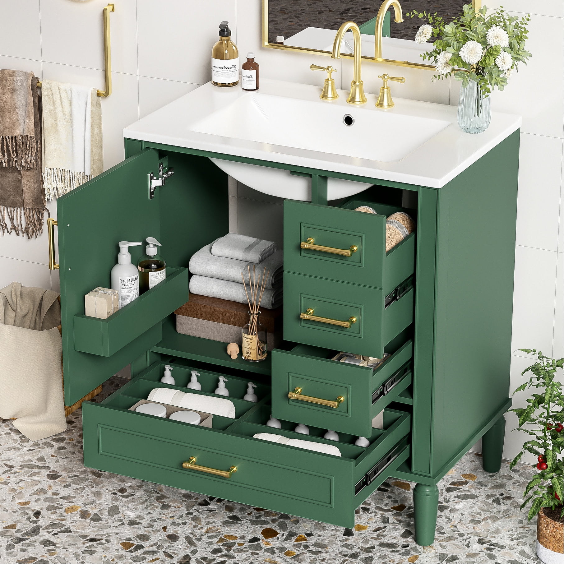 Soft-Close Function - Rectangular Sink - Bathroom - Smooth Operation ...