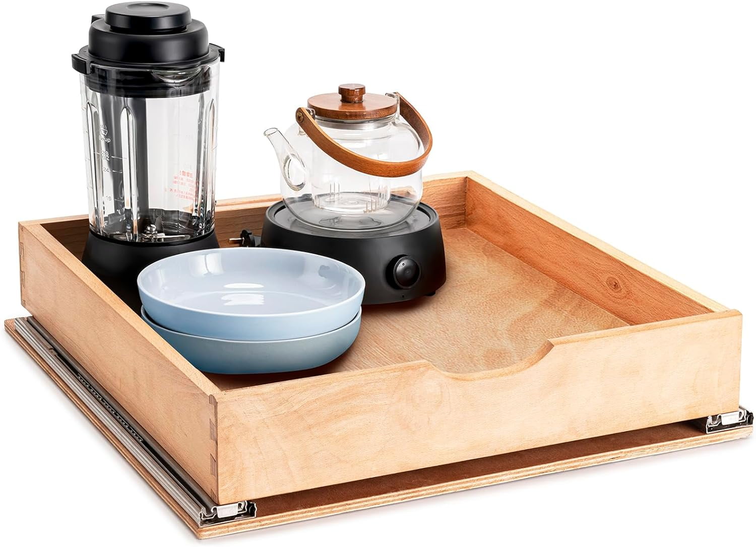 Soft Close Pull Out Cabinet Drawer, Fully Assembled Wood Organizer for ...