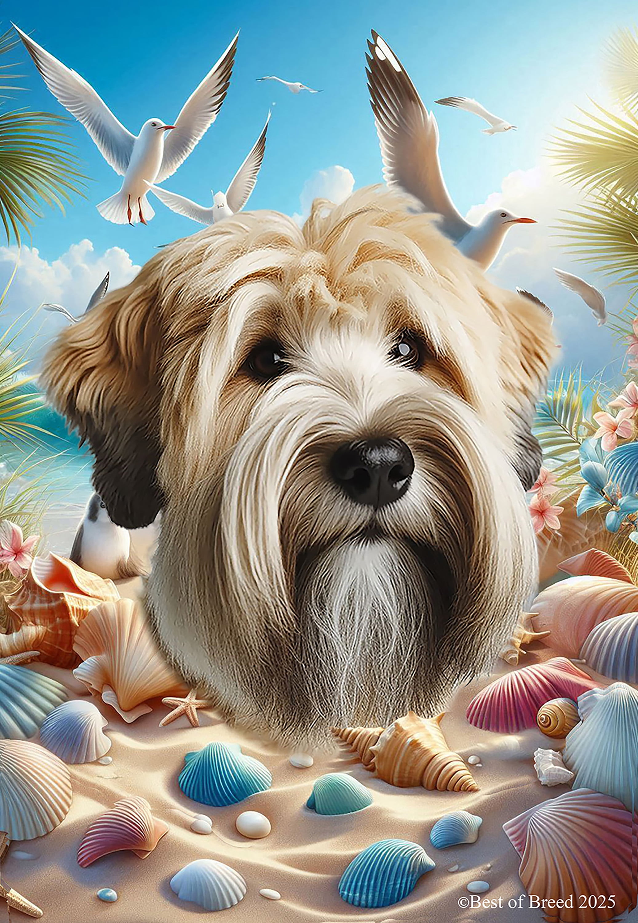 Soft Coated Wheaton Terrier - Best of Breed Summer Beach Outdoor House ...