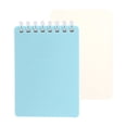 Soft Coil Binding Notebook 128 Pages Waterproof PP Cover Pocket Size ...