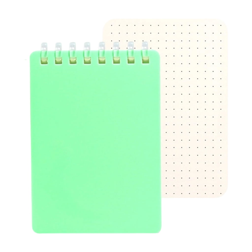 Soft Coil Binding Notebook 128 Pages Waterproof PP Cover Pocket Size ...