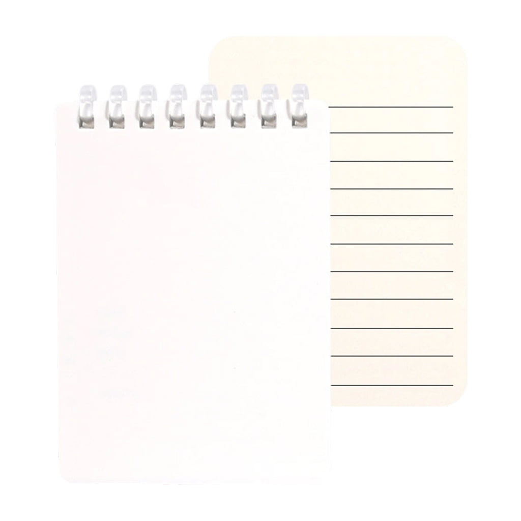 Soft Coil Binding Notebook 128 Pages Waterproof PP Cover Pocket Size ...