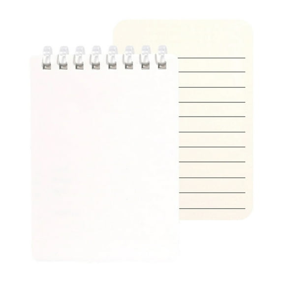 Soft Coil Binding Notebook 128 Pages Waterproof PP Cover Pocket Size ...