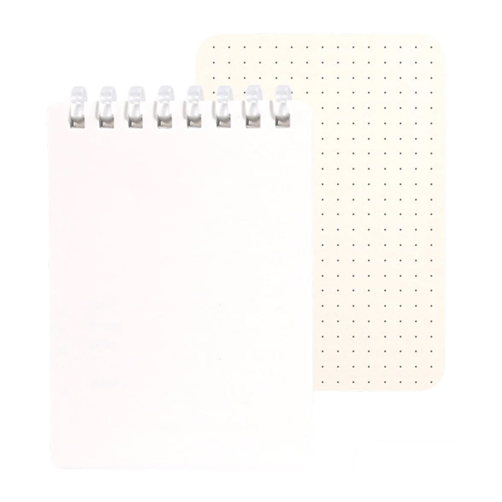 Soft Coil Binding Notebook 128 Pages Waterproof PP Cover Pocket Size ...