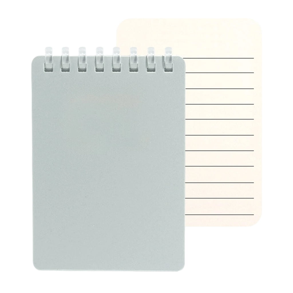 Soft Coil Binding Notebook 128 Pages Waterproof PP Cover Pocket Size ...