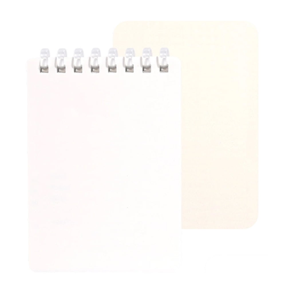 Soft Coil Binding Notebook 128 Pages Waterproof PP Cover Pocket Size ...