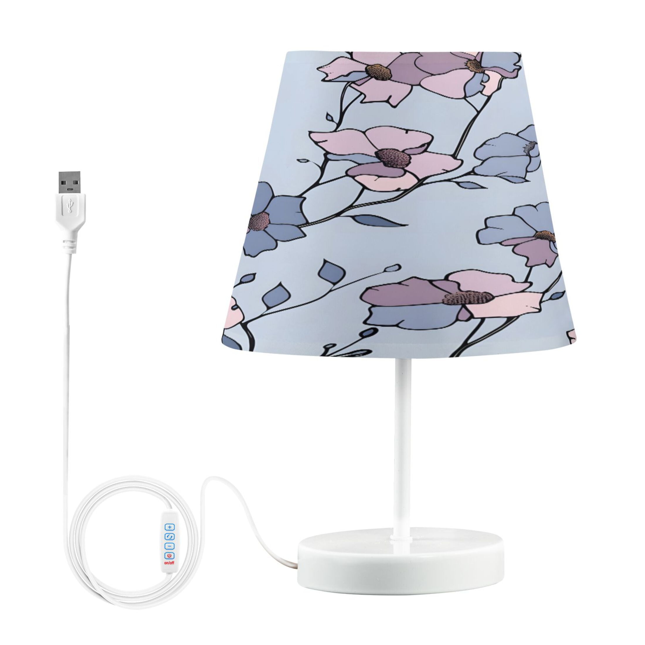 Soft Color Flower Desk Lamp LED Table Nightstand Lamps with 3 Color ...