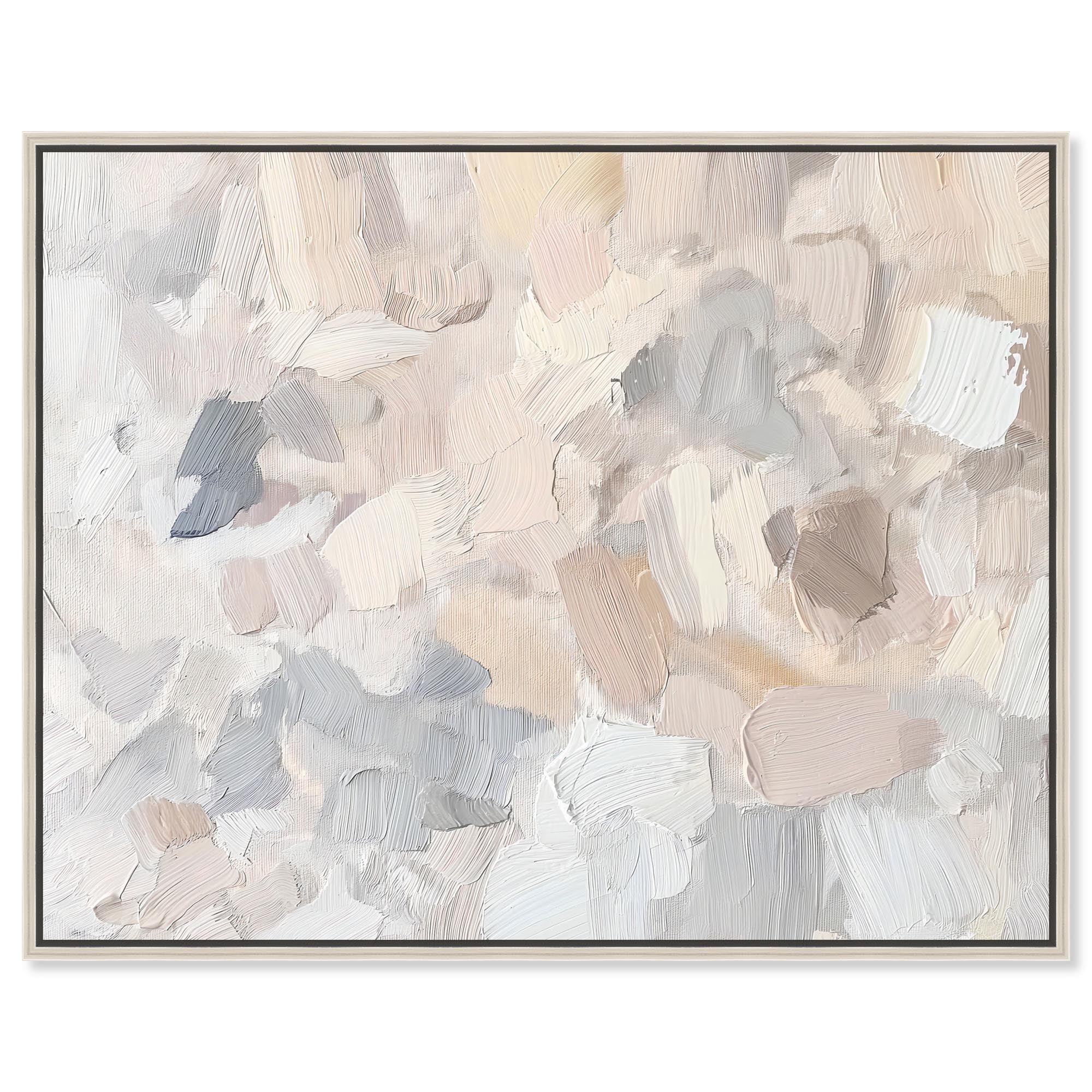 Soft Colors Fade I Canvas Neutral Art Decor by Art Remedy, Silver Frame ...