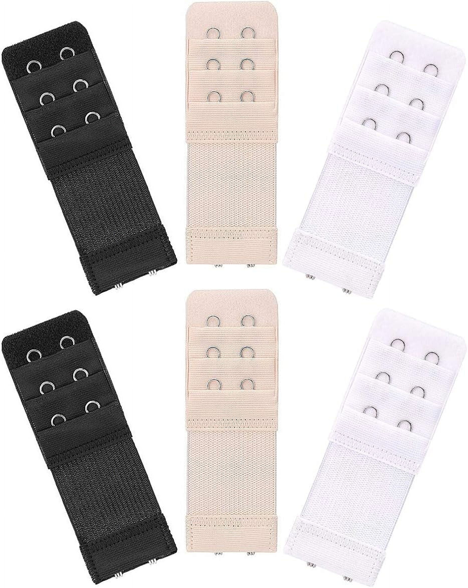 Soft Comfortable Elastic Bra Extenders 2 Hooks 3 Rows with Adjustable ...