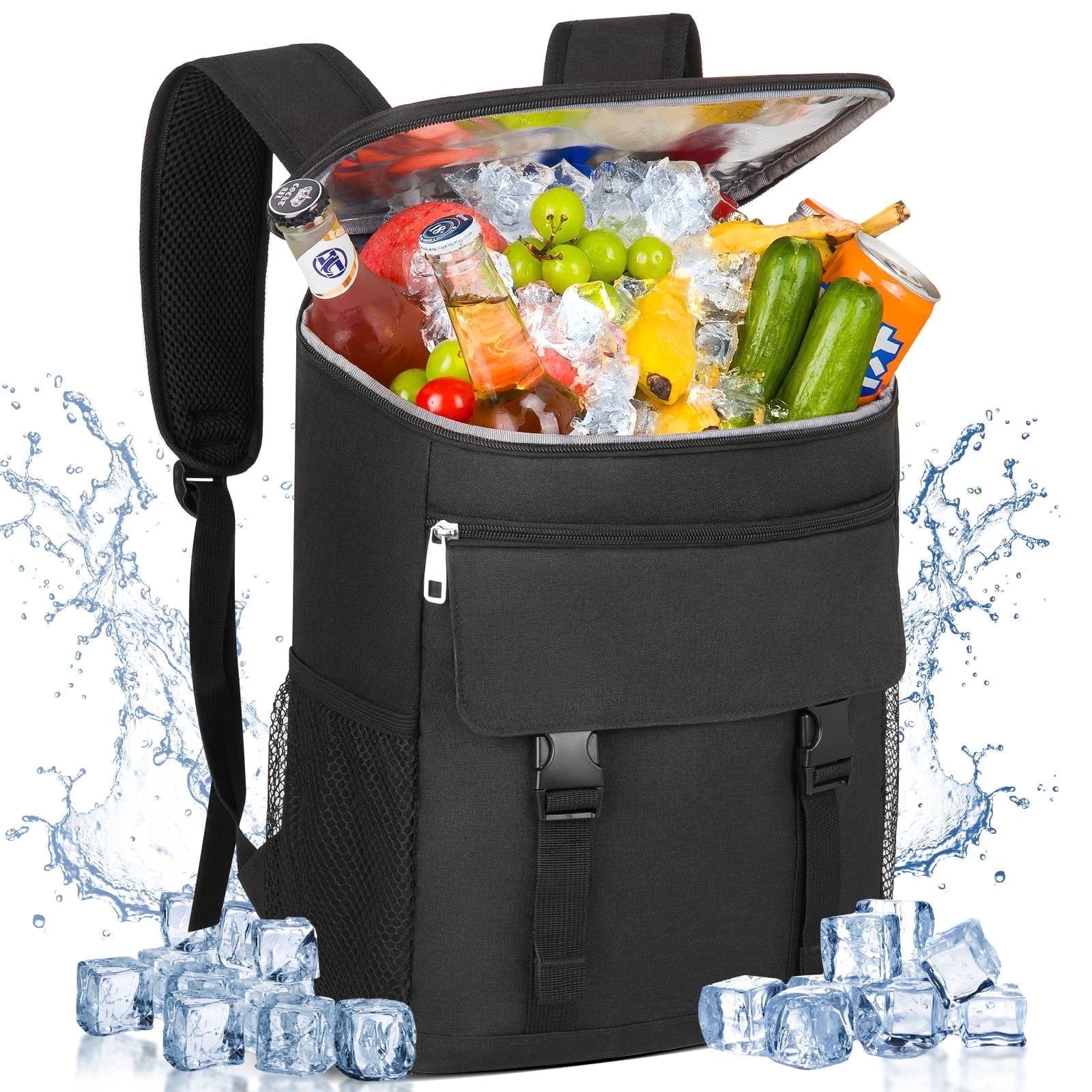 Soft Cooler Backpack 30 Can, Insulated Leak Proof Thermal Cooler bag ...