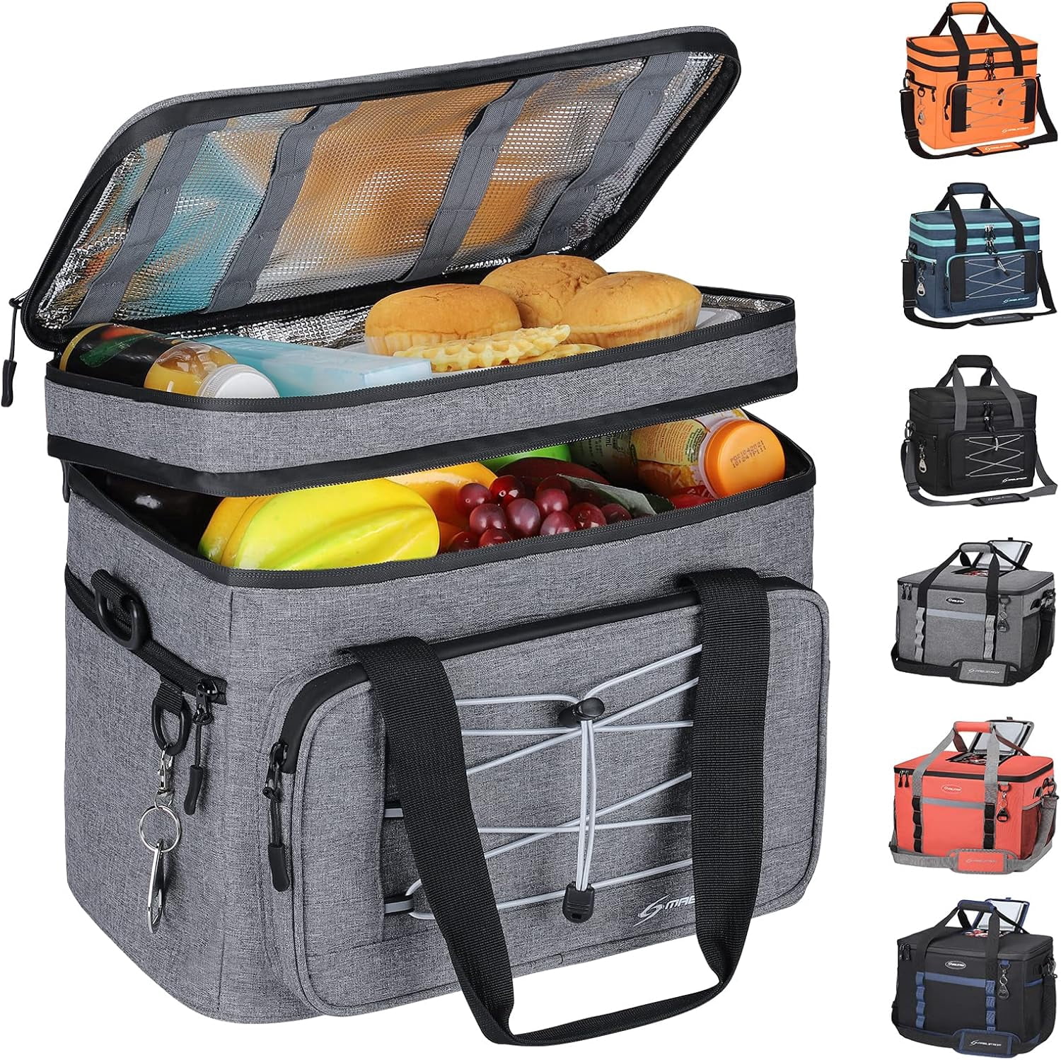 Soft Cooler Bag, Collapsible Soft Sided Cooler, 24/30/60/75 Cans Beach ...