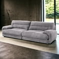 Soft Corduroy Gray With A Frame Construction Couch Removable Seat Pad ...