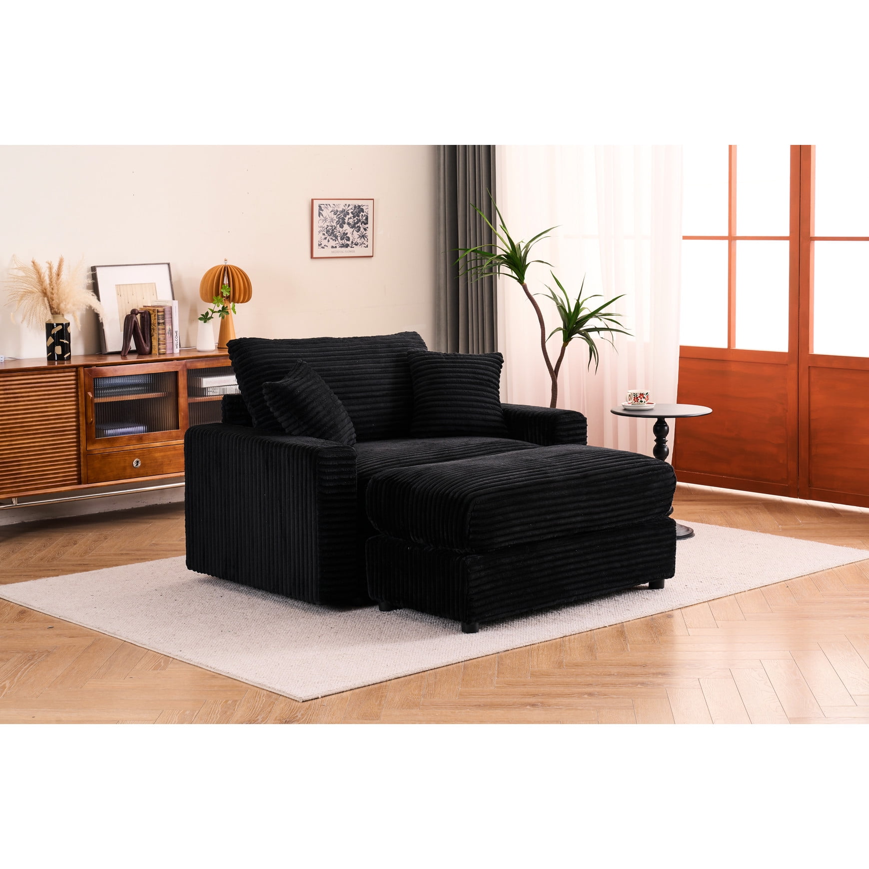 Soft Corduroy One - Person Chair - Relaxing Lounge - Modern Apartment ...