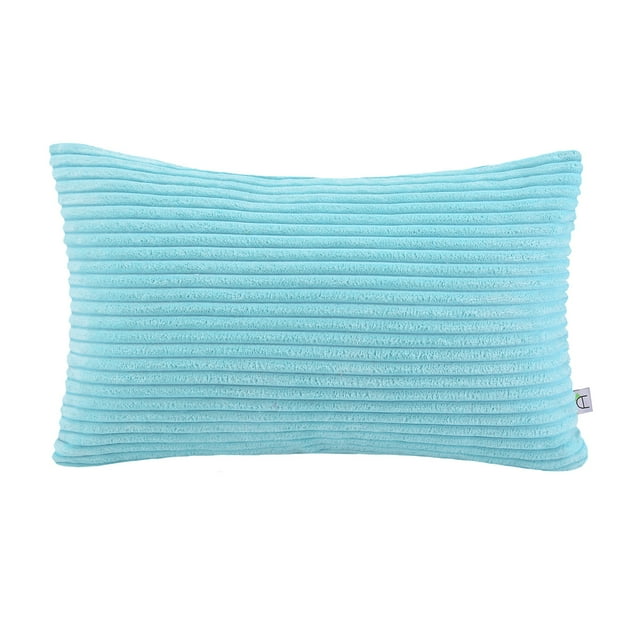 Soft Corduroy Striped Velvet Rectangle Decorative Throw Pillow Cusion ...