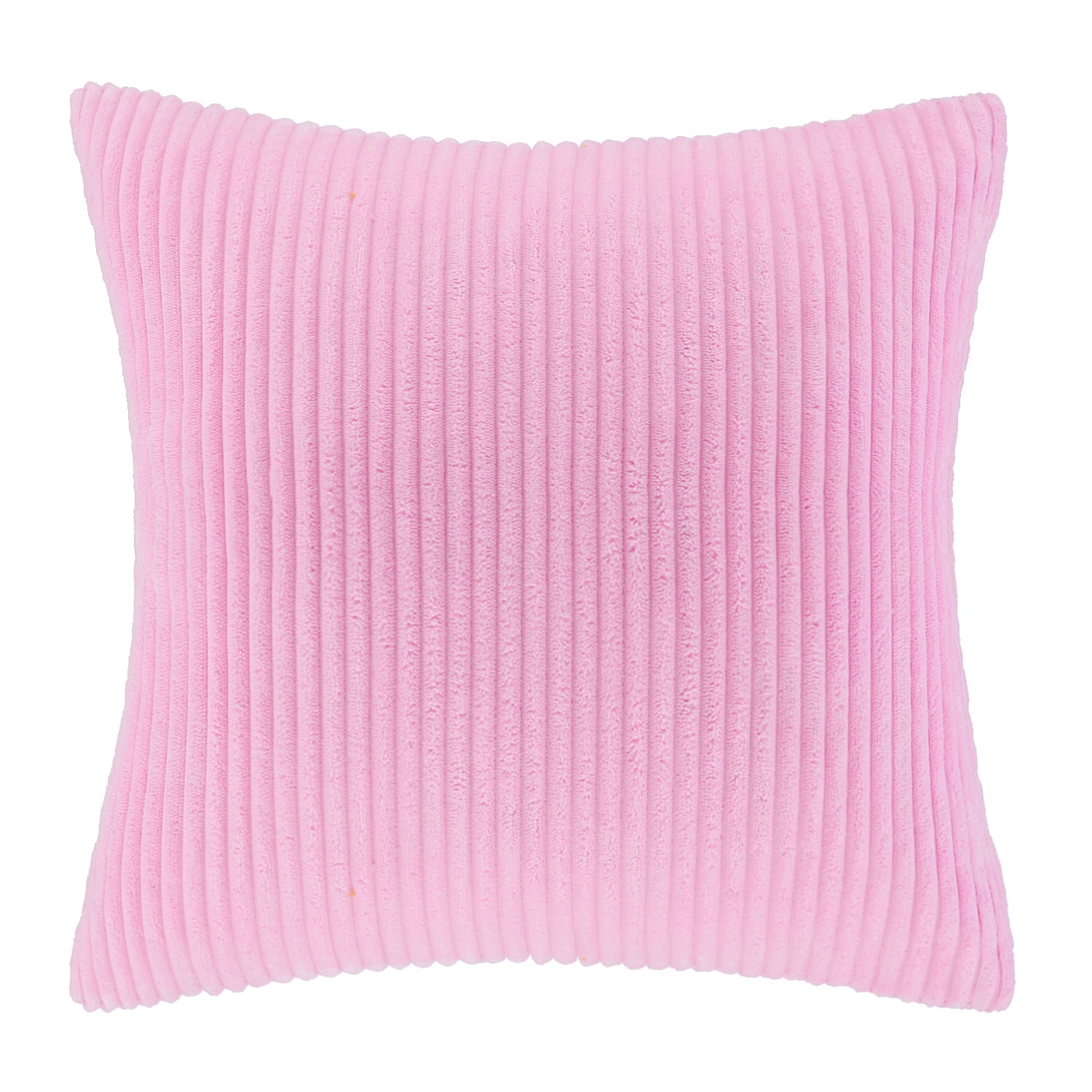 Phantoscope Velvet Stripped Square Throw Pillow Cushion, 20x20 Pink ...